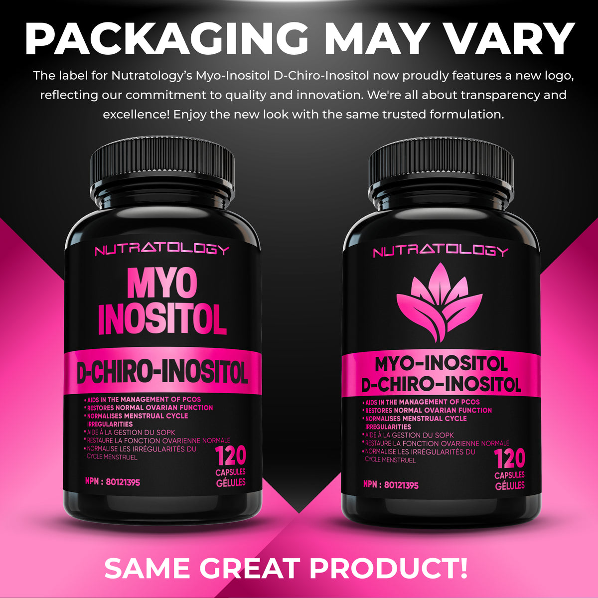 Nutratology Myo-Inositol & D-Chiro Inositol PCOS Supplement For Women