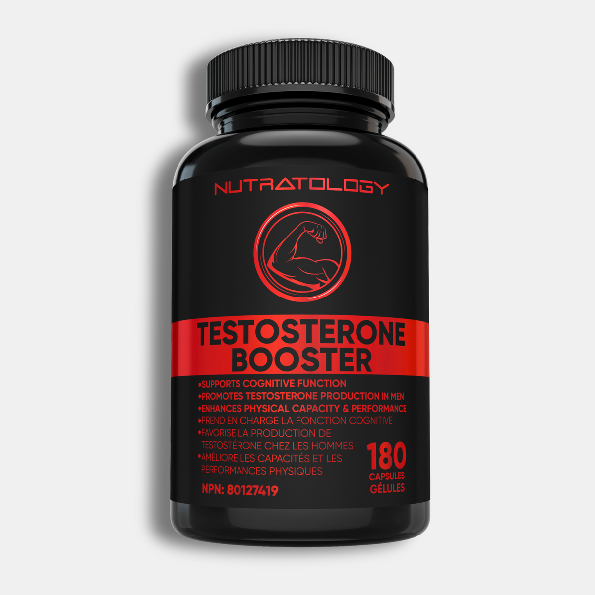Nutratology Testosterone Booster for Men - 180 Capsules