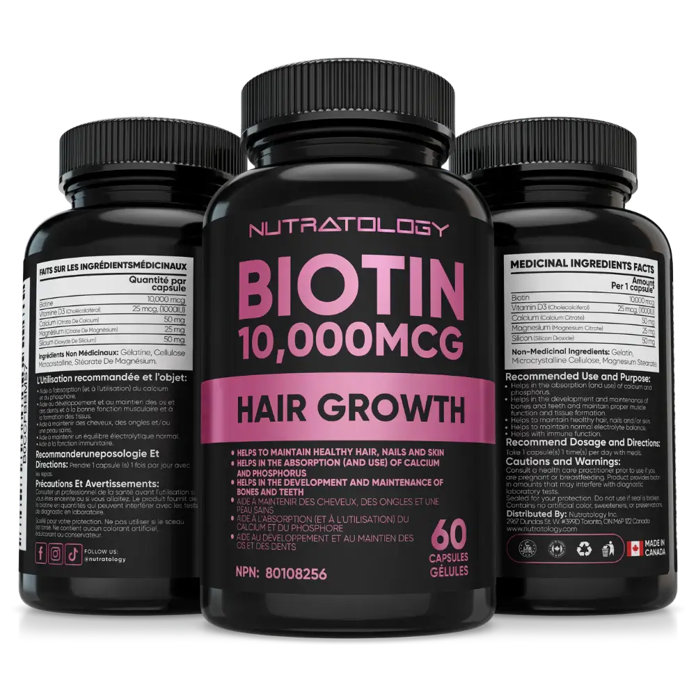 Nutratology Biotin Hair, Skin & Nail Support - 60 Capsules