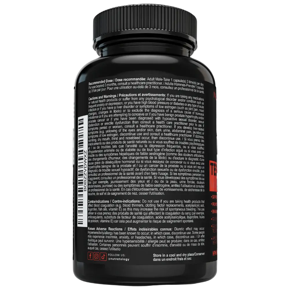 Nutratology Testosterone Booster for Men - 90 Capsules