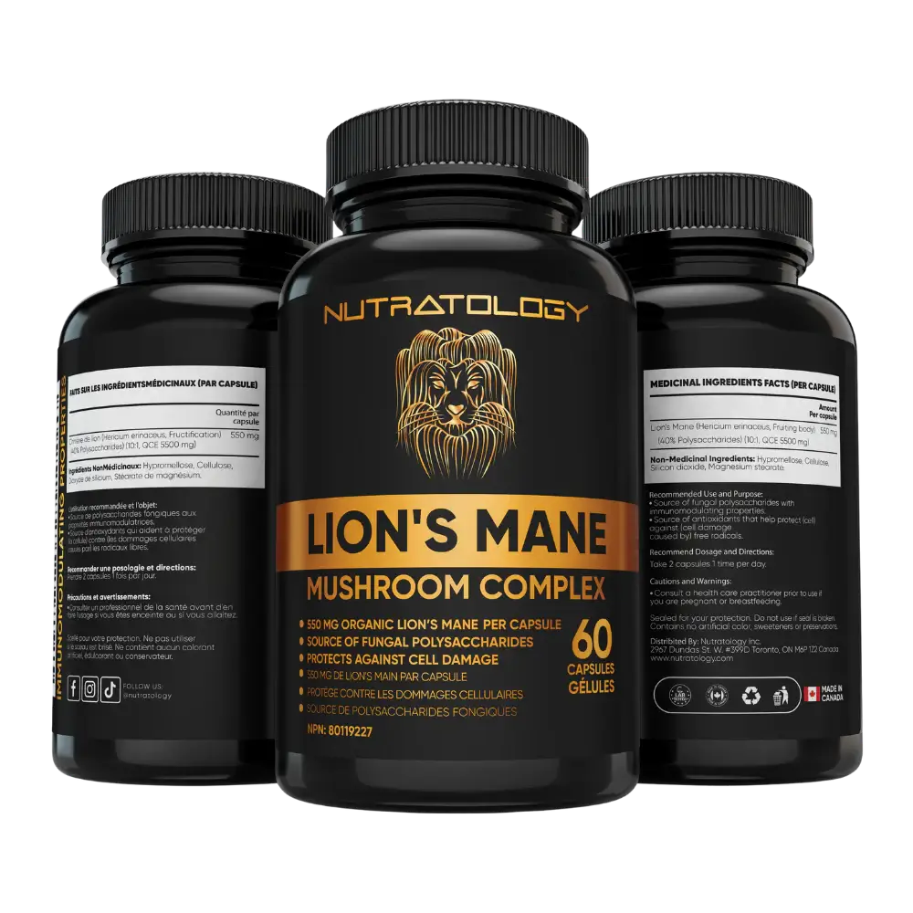 Buy Organic Lion's Mane Mushroom 60 Capsules | Nutratology