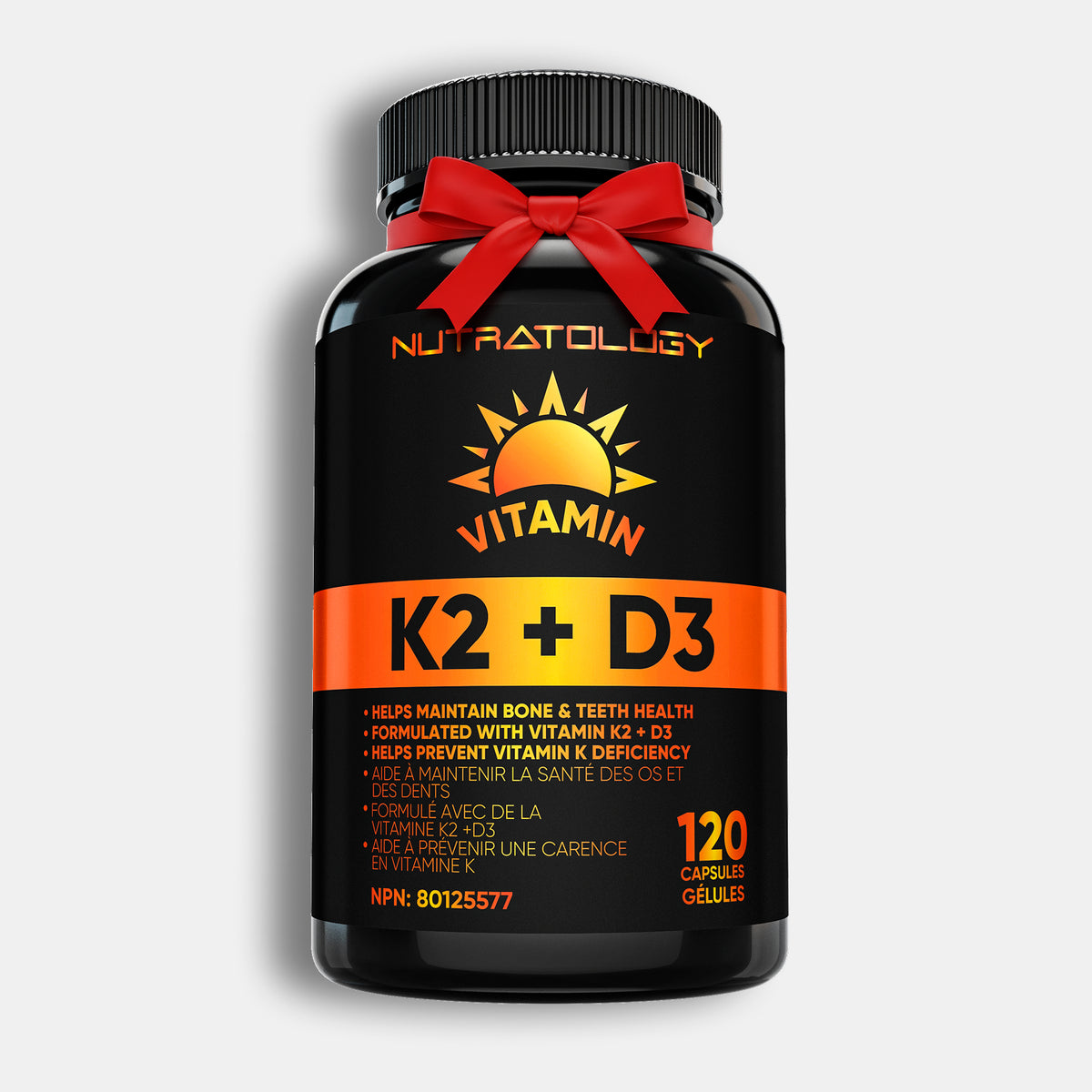 Nutratology Vitamin K2 D3 Supplements for bones | 120 Capsules