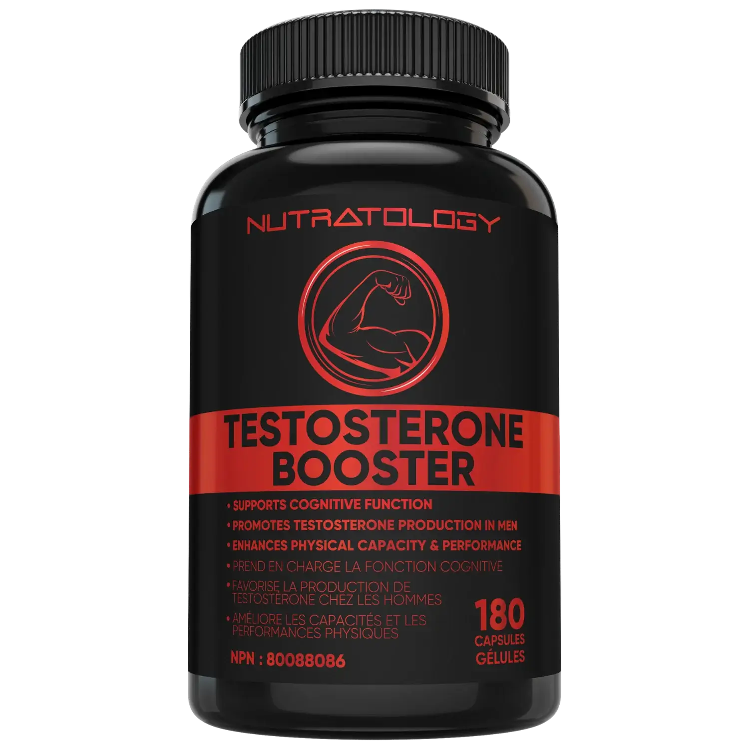 Nutratology Testosterone Booster for Men - 180 Capsules
